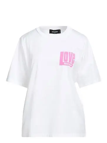 Dsquared2 Printed Cotton T-shirt - White