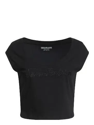 True Religion T-shirt In Cotton And Elastane - Black