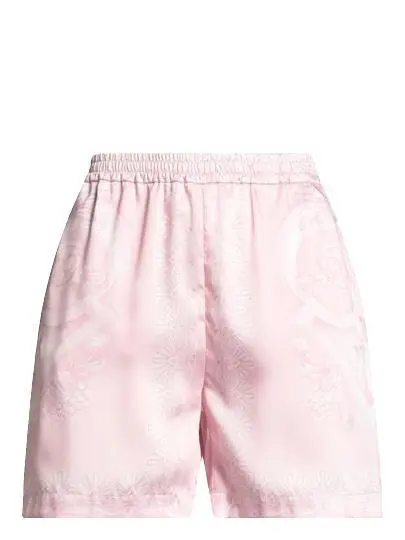 Versace Satin Printed Shorts - Pink