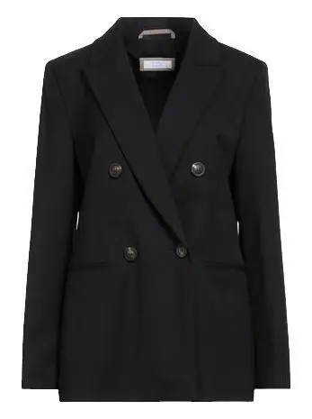 Peserico Double-breasted Blazer - Black
