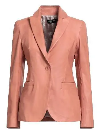 STREET LEATHERS Leather Blazer - Salmon Pink