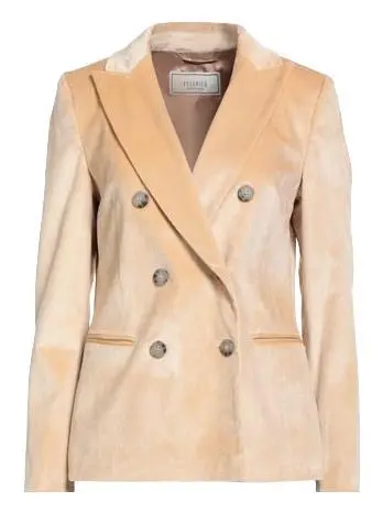 Peserico Double-breasted Corduroy Blazer - Beige