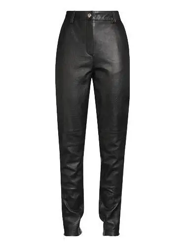Just Cavalli Tapered Crocodile-print Leather Pants - Black