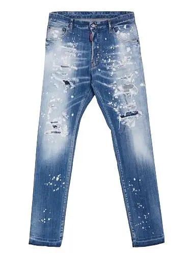 Dsquared2 Tapered Jeans In Stretch Denim - Blue