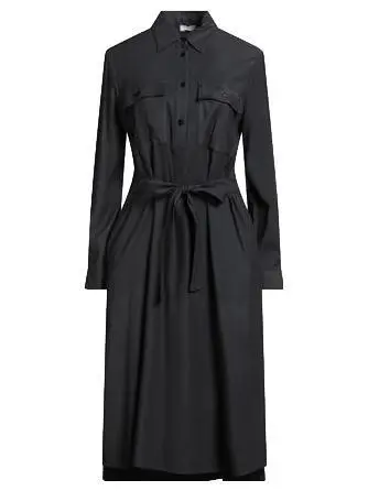 Peserico Midi Shirt Dress With Belt - Black