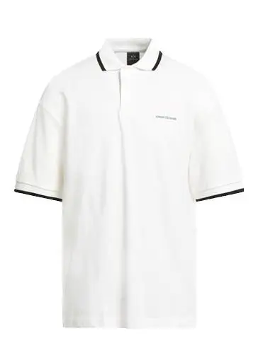 Armani Exchange Polo Shirt Ivory Size Cotton - White
