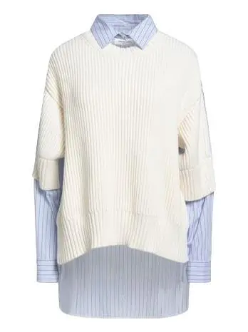 Fabiana Filippi Woven Knitted Sweater - White