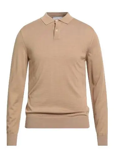 MANUEL RITZ Long Sleeve Buttoned Knit Sweater - Beige
