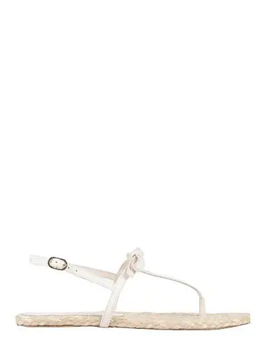 STUART WEITZMAN Leather Espadrille Sandals - Off White