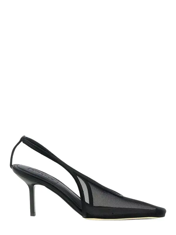 ARMARIUM 75mm Evelina Mesh Slingback Pumps - Black
