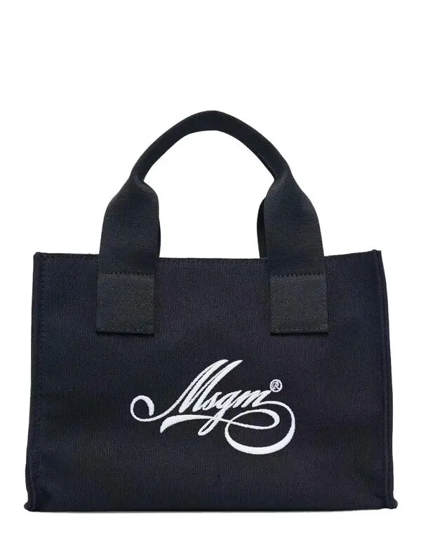 MSGM Logo-embroidered Tote Bag - Black