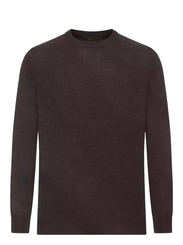 ZANONE Crew-neck Long-sleeve Top - Brown