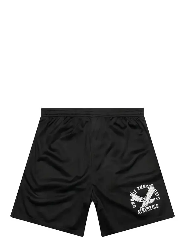 ONE OF THESE DAYS Eagle-logo Mesh Shorts - Black