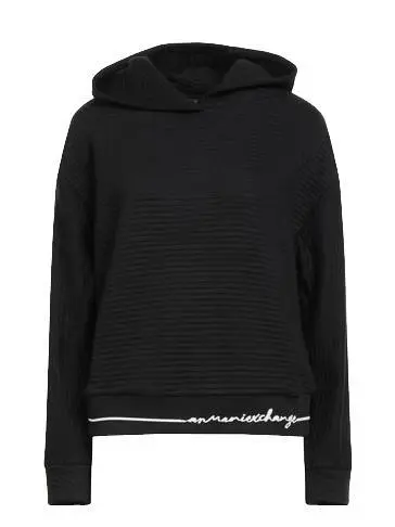 Armani Exchange Striped Jersey Hooded Sweatshirt - Black