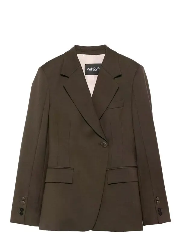 DONDUP Single-button Notched-lapel Blazer - Brown