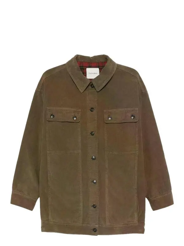 TRUE AVENUE Corduroy Button-fastening Jacket - Brown
