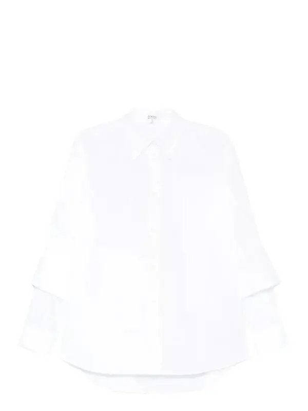 Loewe Long-sleeved Cotton Shirt - White