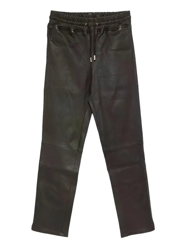 STUDIO AR Nora Leather Trousers - Brown
