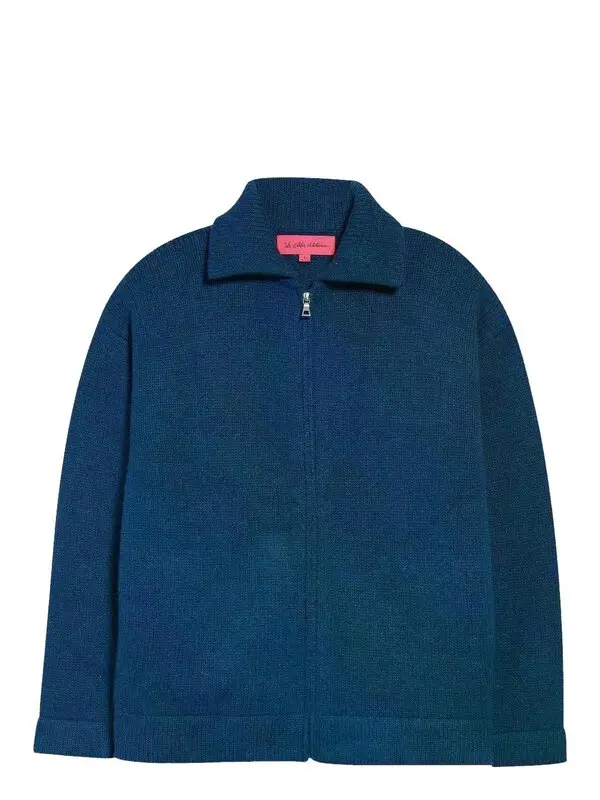 THE ELDER STATESMAN Zip-up Cardigan - Blue