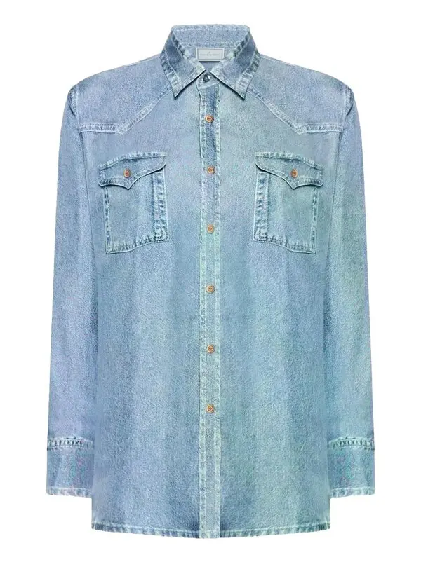 PIERRE-LOUIS MASCIA Silk Shirt - Blue