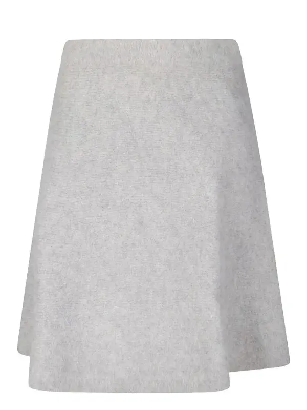 SAMSOE SAMSOE Elasticated Waistband Knee-length Skirt - Grey