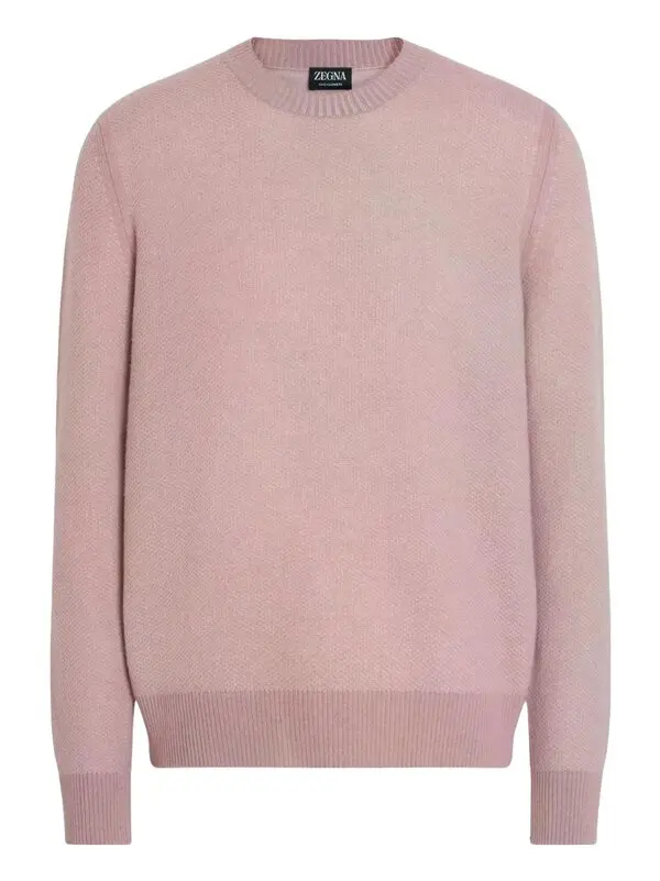 Zegna Cashmere Crewneck Sweater - Pink