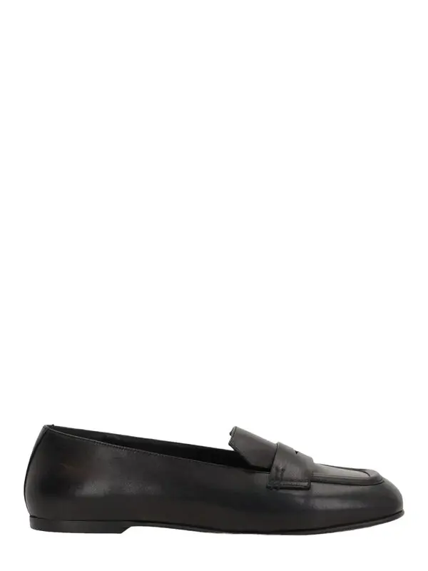 NODALETO Leather Loafers - Black
