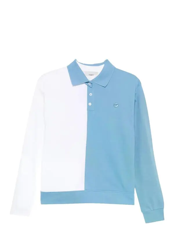 Coperni Two-tone Panelled Polo Top - Blue