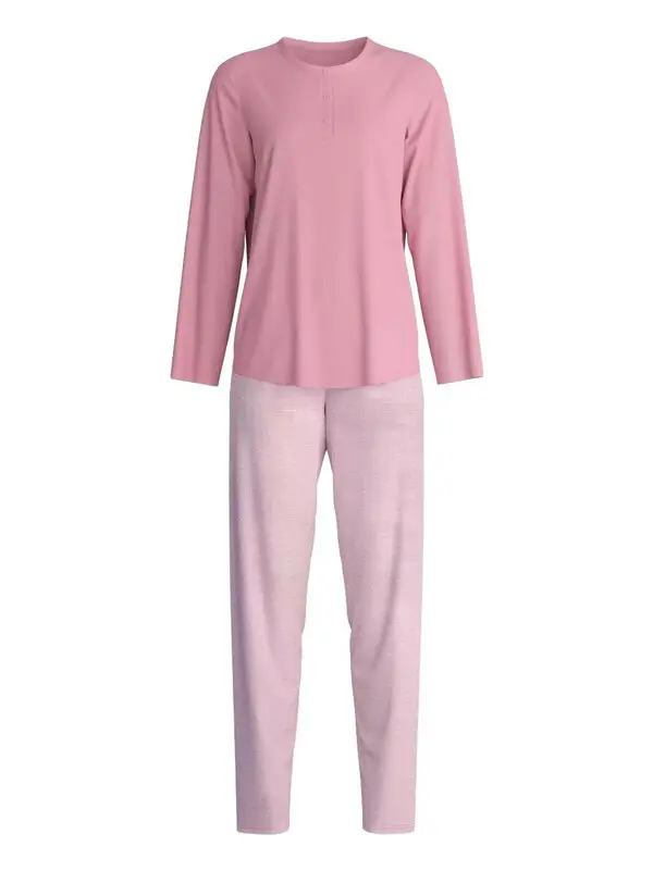 CALIDA Henley-neck Striped Pyjama - Pink