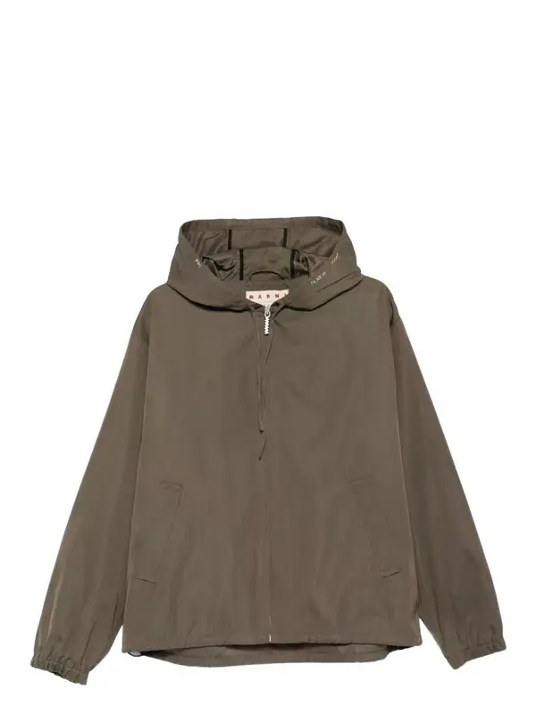 Marni Hooded Zip-up Jacket - Green