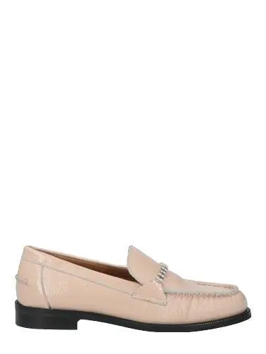 DIVINE FOLLIE Patent Leather Loafers With Appliqués - Pink