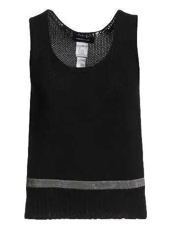 Fabiana Filippi Knitted Top Virgin Wool Blend - Black