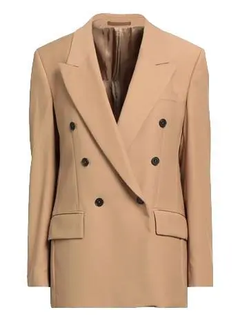 JACOB LEE Wool Double-breasted Blazer - Beige