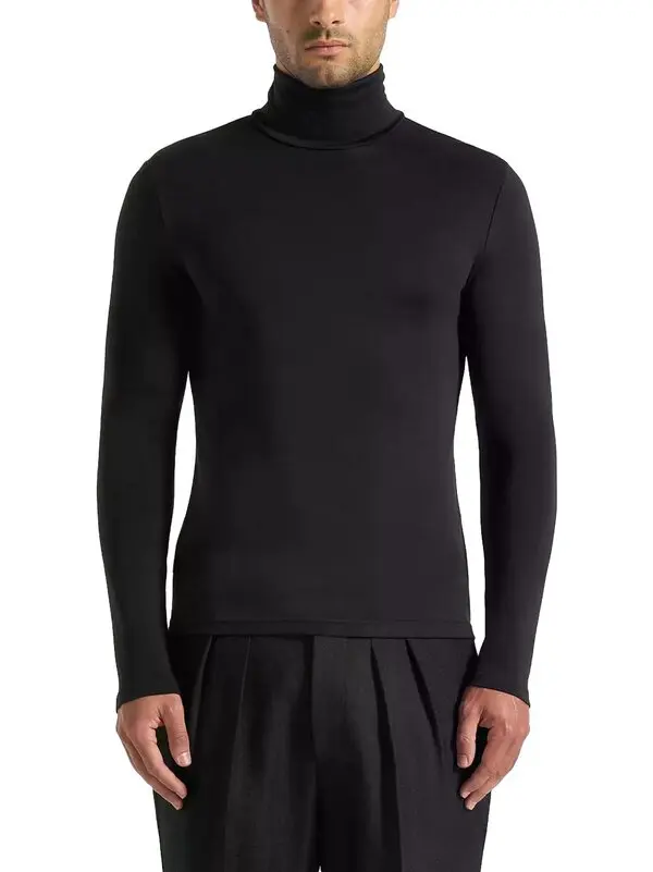 Manière De Voir Blaise Long-sleeve Roll-neck Top - Black