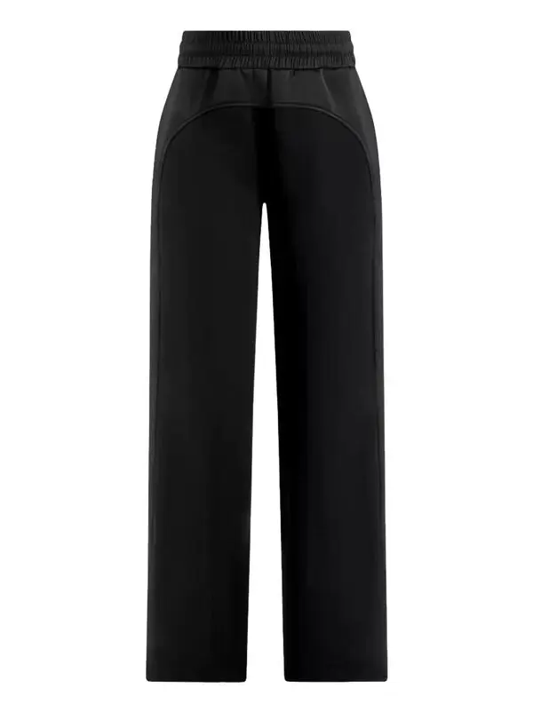 Manière De Voir Loula Satin-panel Track Pants - Black