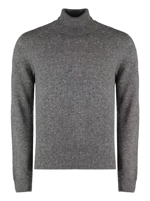 THE (ALPHABET) Roll-neck Sweater - Grey