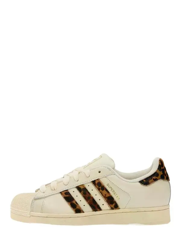 Adidas Leopard-print Superstar Sneakers - White