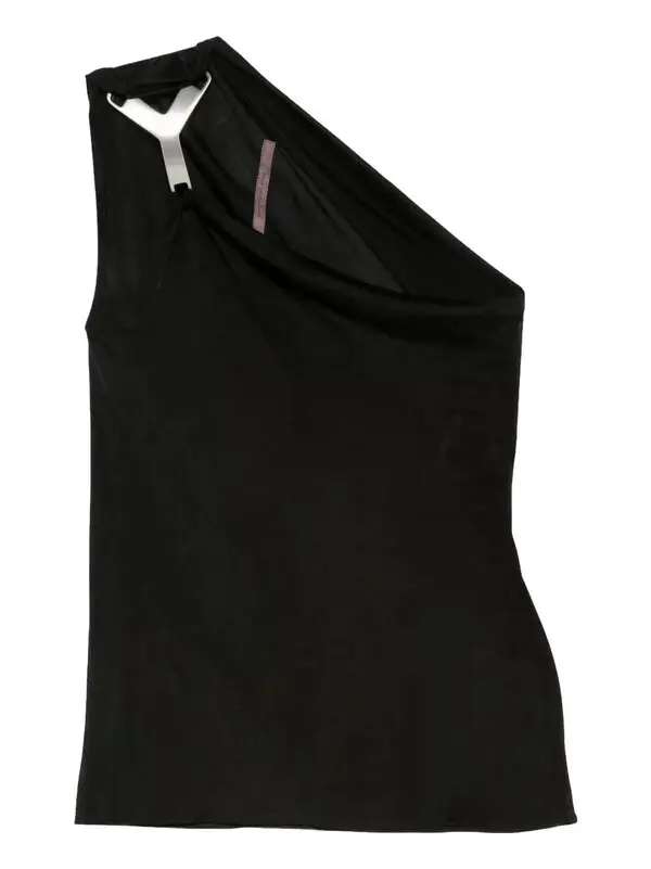 Rick Owens Draped One-shoulder Top - Black