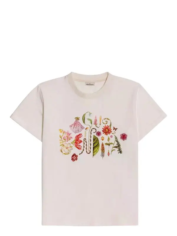 Agua Bendita Floral-print T-shirt - White