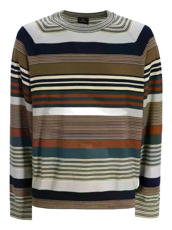 Paul Smith Striped Crew-neck Sweater - Brown