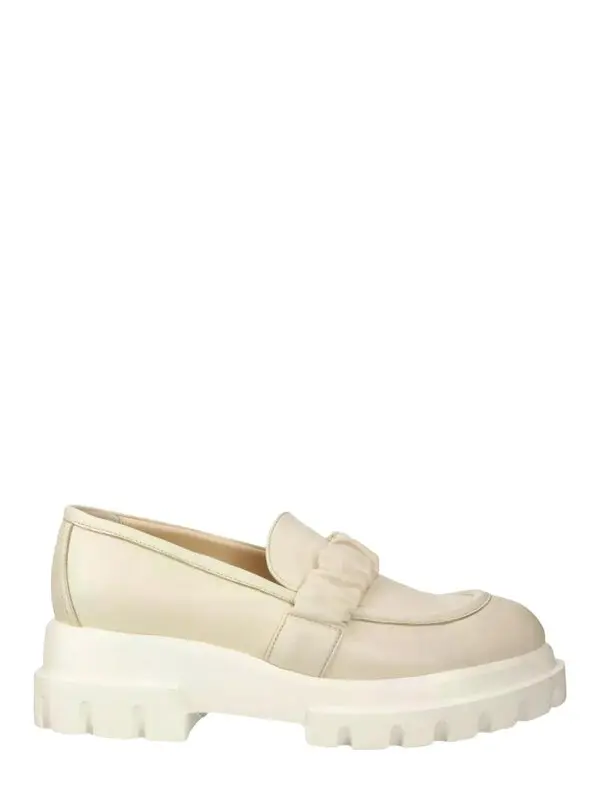 Agl 60mm Ruffled Platform Loafers - Neutrals