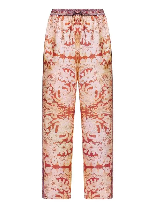 PIERRE-LOUIS MASCIA Paisley-print Drawstring Trousers - Pink