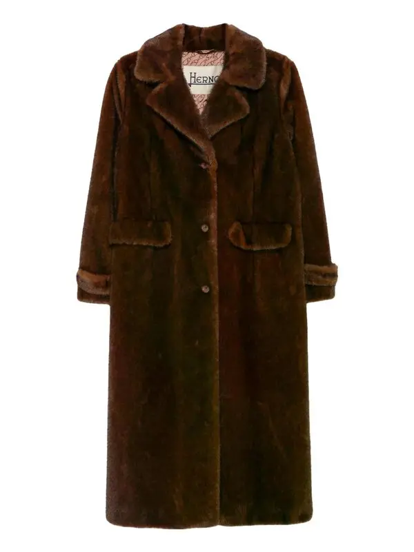 Herno Faux-fur Coat - Brown
