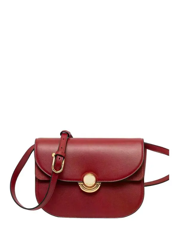 Furla Curved-flap Leather Shoulder Bag - Red