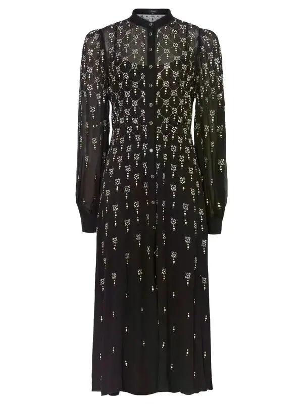 TEMPERLEY LONDON Embellished Puff-sleeve Shirt Dress - Black