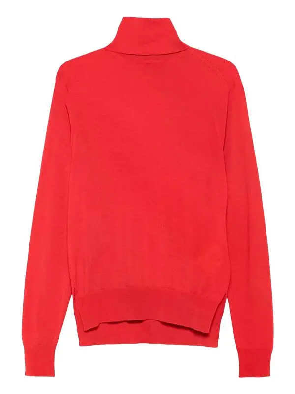 JIL SANDER Turtleneck Knitted Sweater - Red