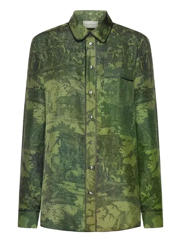 PIERRE-LOUIS MASCIA Long-sleeve Shirt - Green