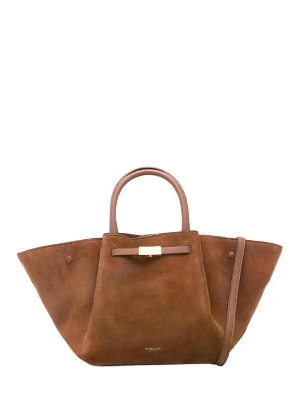 DEMELLIER Midi New York Suede Tote Bag - Brown