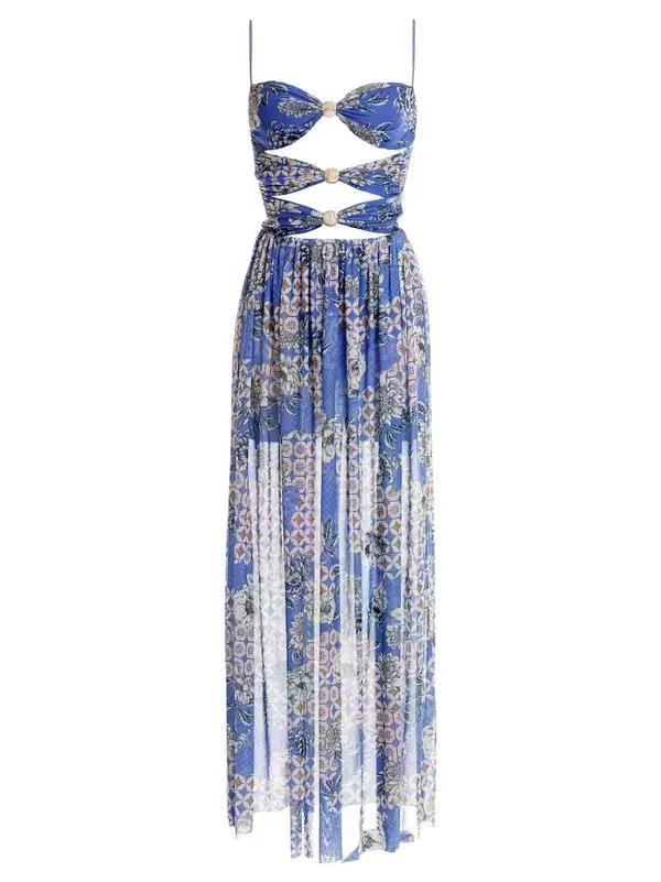 Agua Bendita Meeg Quilt Maxi Dress - Blue