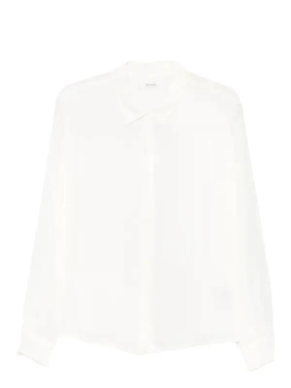 Kristensen Du Nord Button-down Silk Blend Top - White